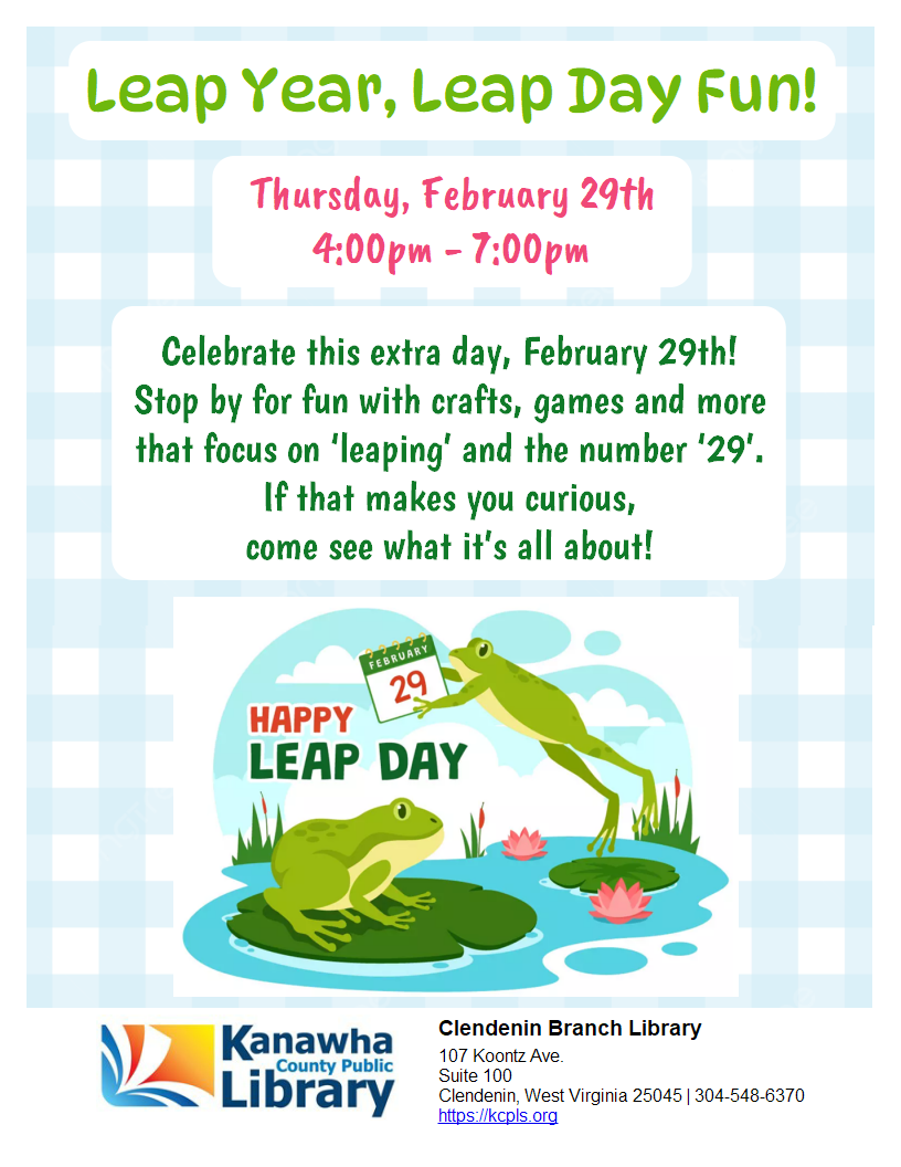Leap Year, Leap Day Fun! | Kanawha County Public Library